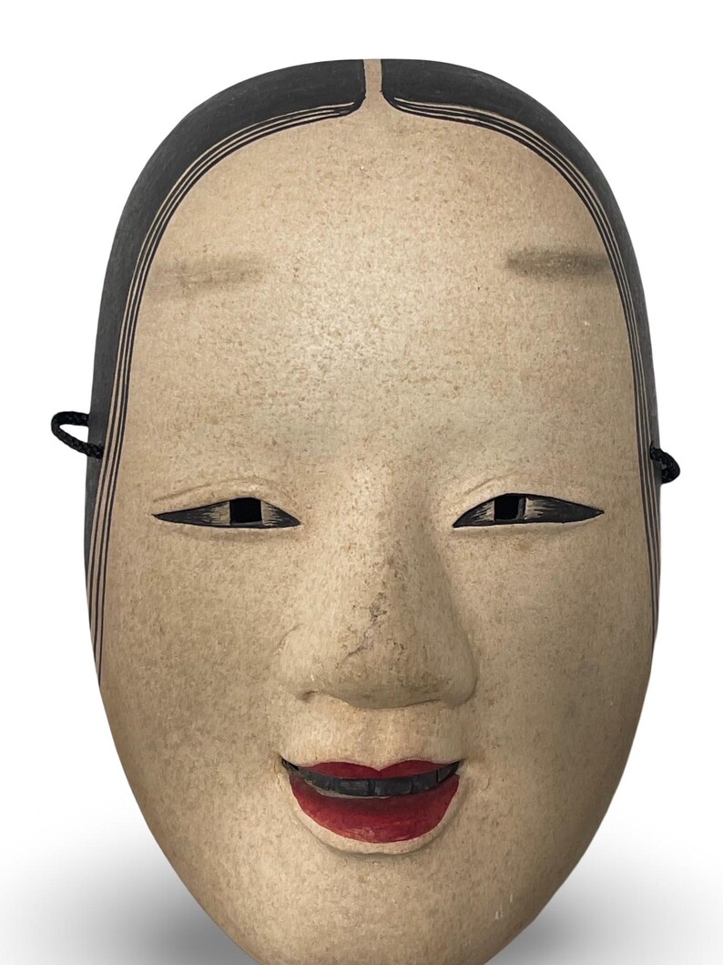 Vintage Japanese Noh Mask – Ko-omote Wooden Theater Mask for Men ...