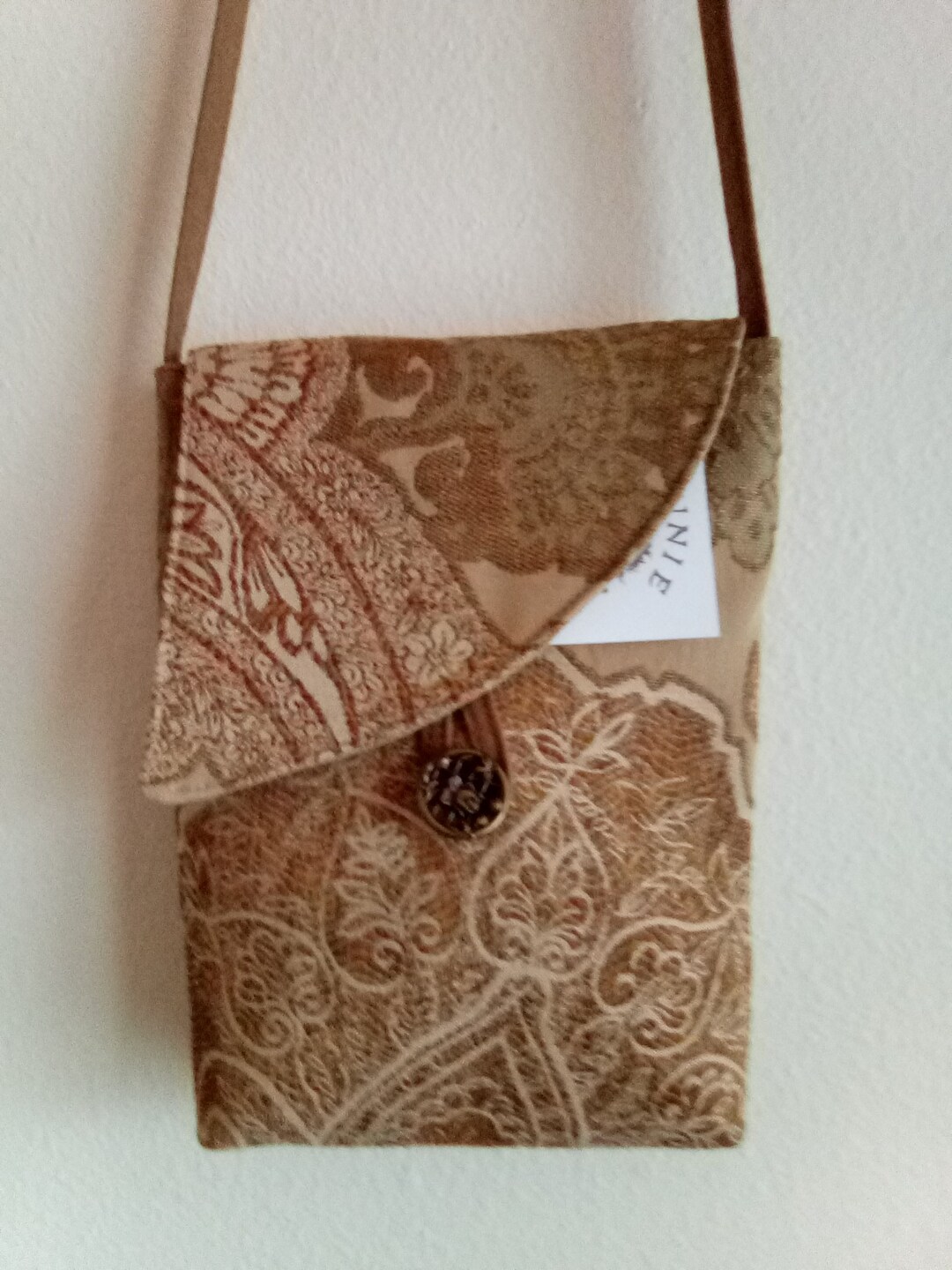 Bronze, Gold Tan Tapestry Purse or iPhone Purse, Lined With Cotton ...