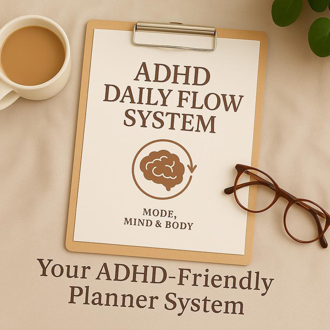 ADHD Daily Planner Printable | Calm & Flexible Routine System | Mental ...