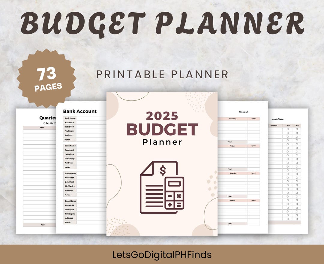 2025 Budget Planner, Printable Financial Organizer, Monthly Expense ...