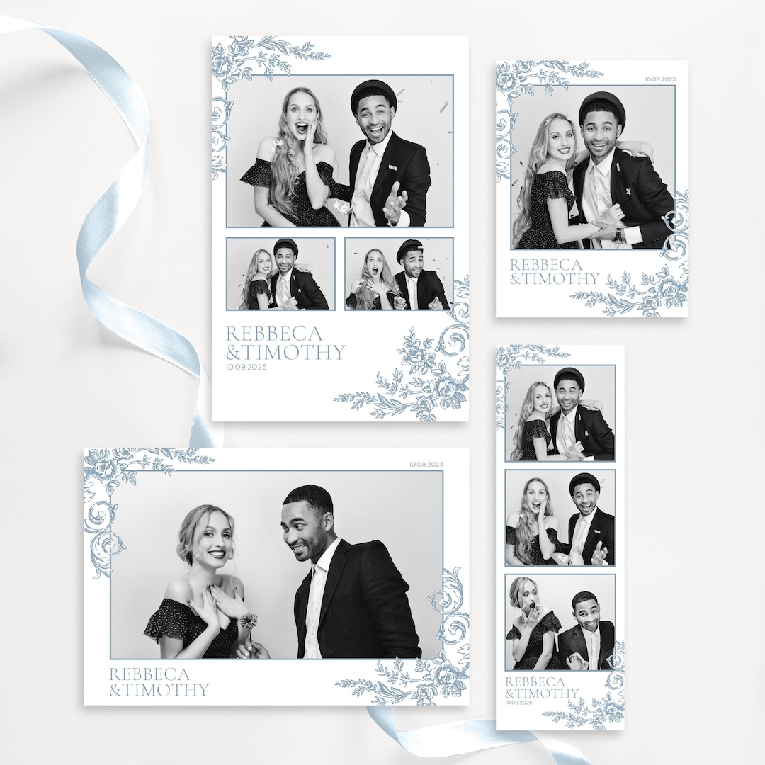 Toile De Jouy Photobooth Wedding Template Baroque Line Art Photo Booth ...