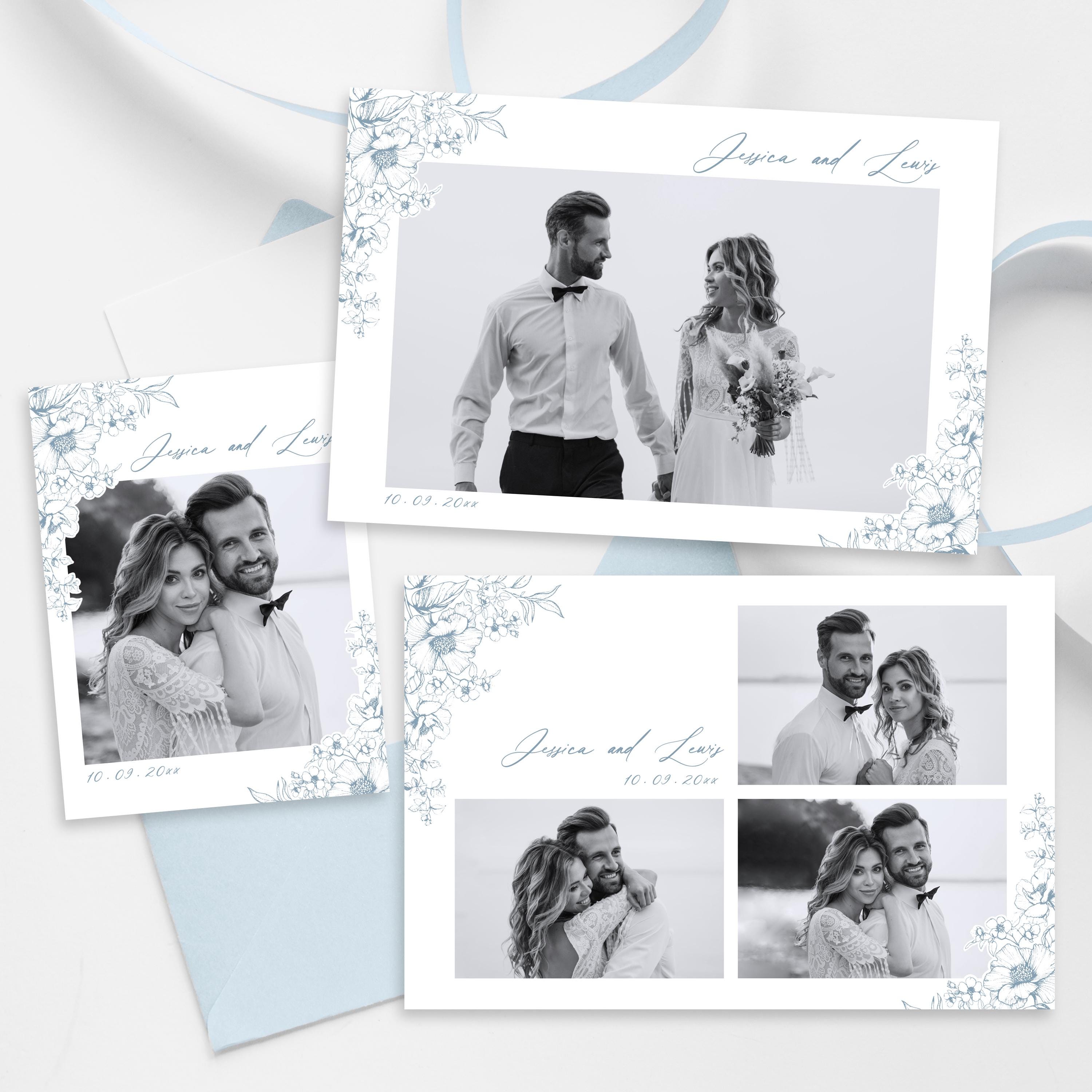 Dusty Blue Photobooth Template Vintage Floral Template Wedding Template ...
