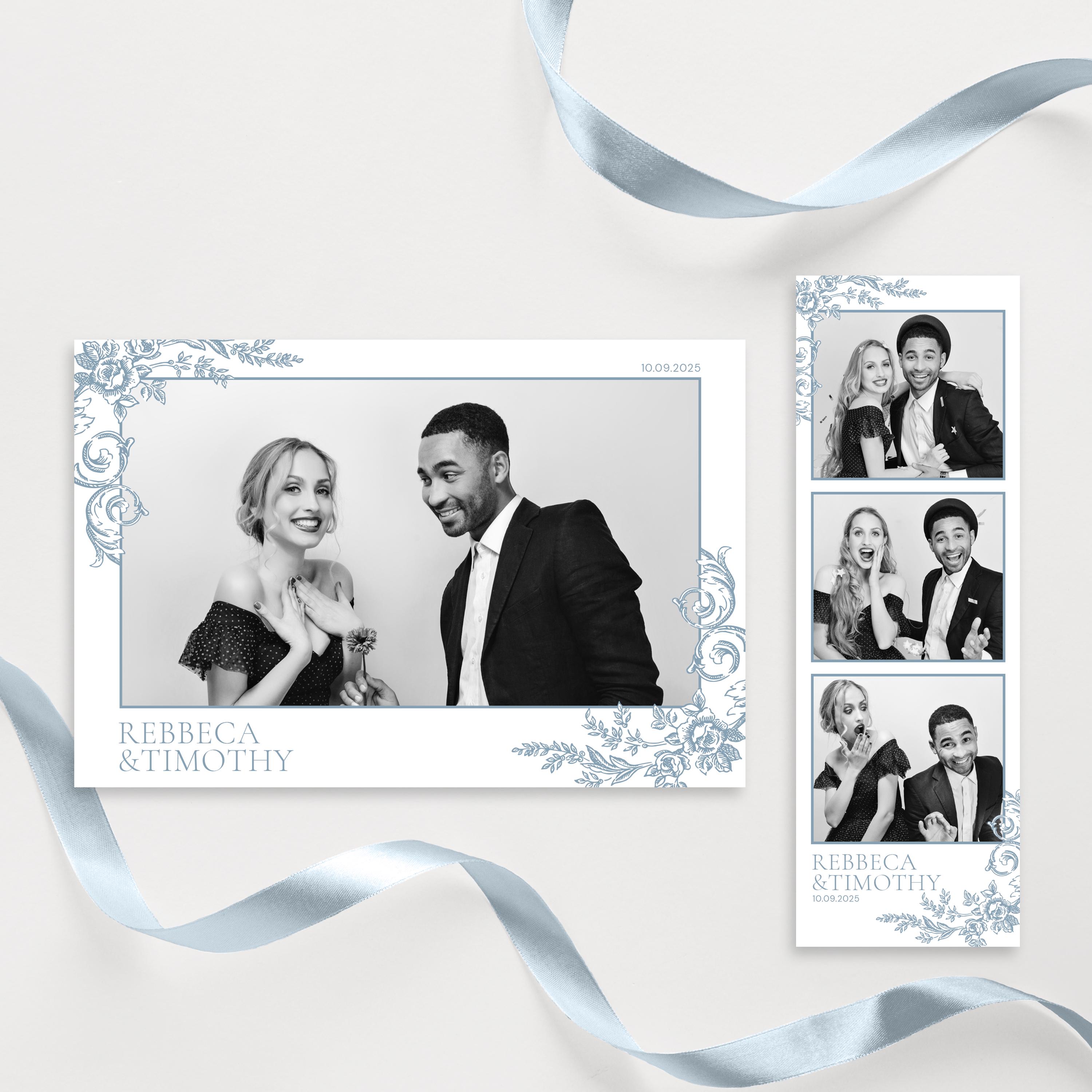 Toile De Jouy Photobooth Wedding Template Baroque Line Art Photo Booth ...