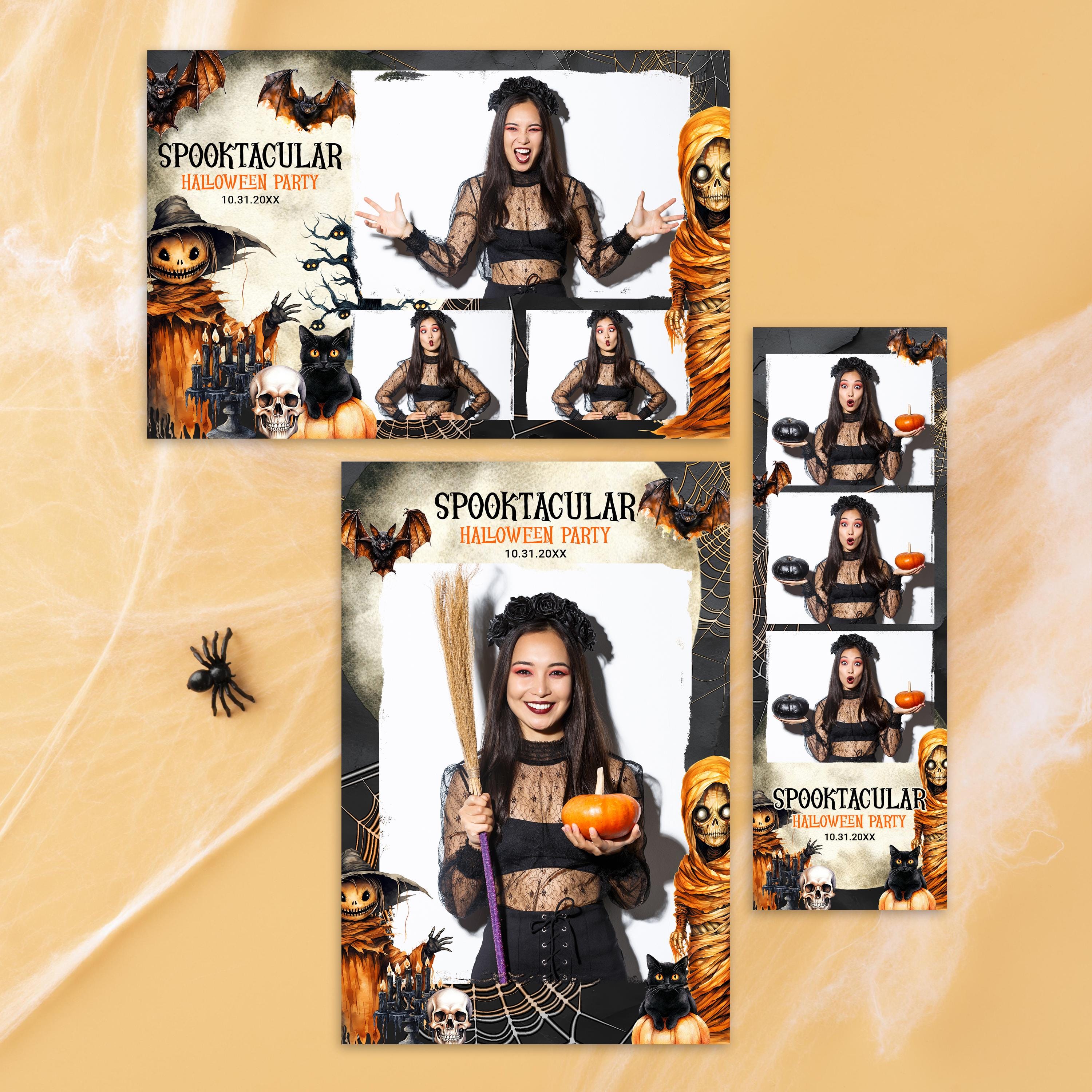 Spooktacular Halloween Photobooth Template Rustic Ghosts and Mummy ...