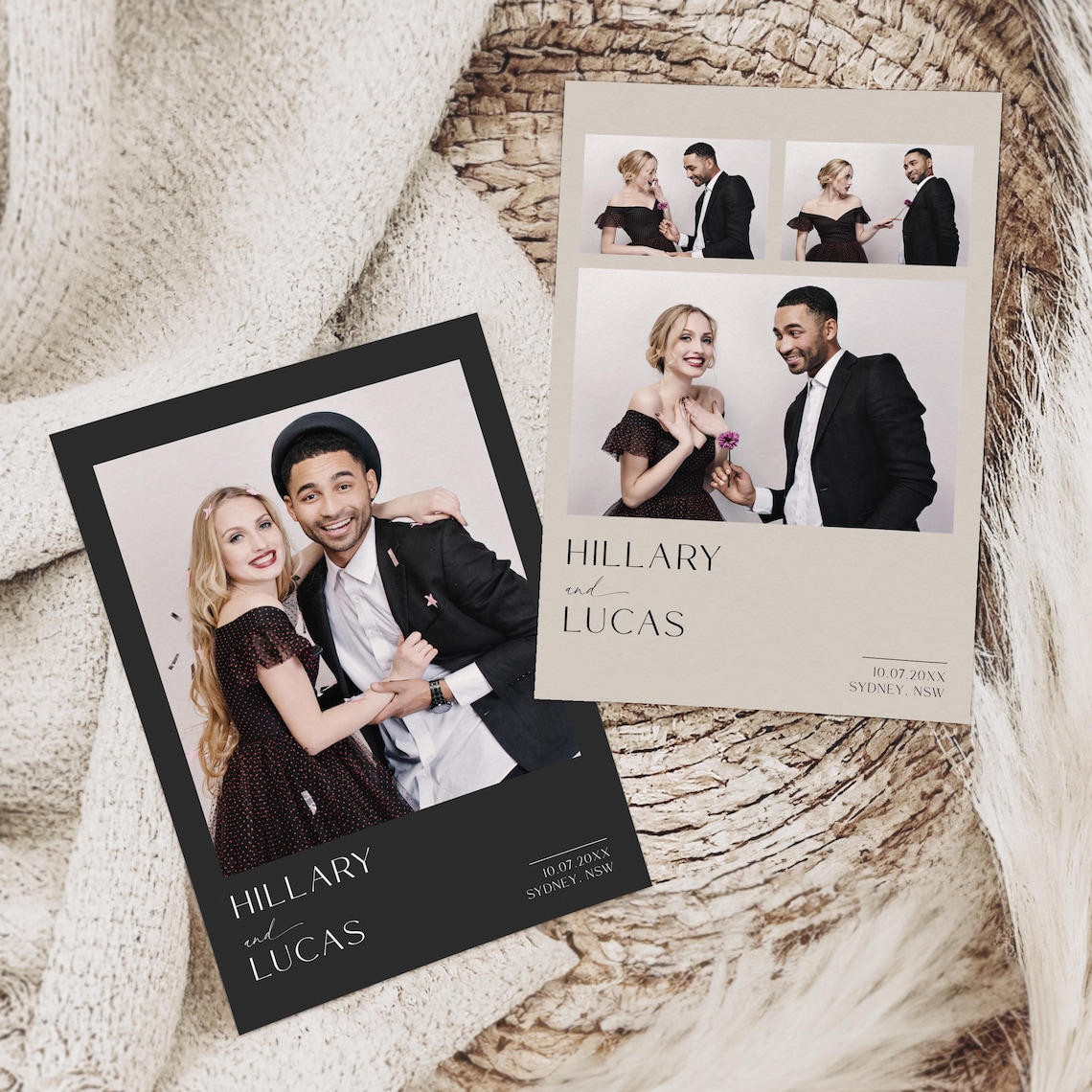 Minimal Beige Photobooth Template Elegant Classic Wedding Photo Booth ...