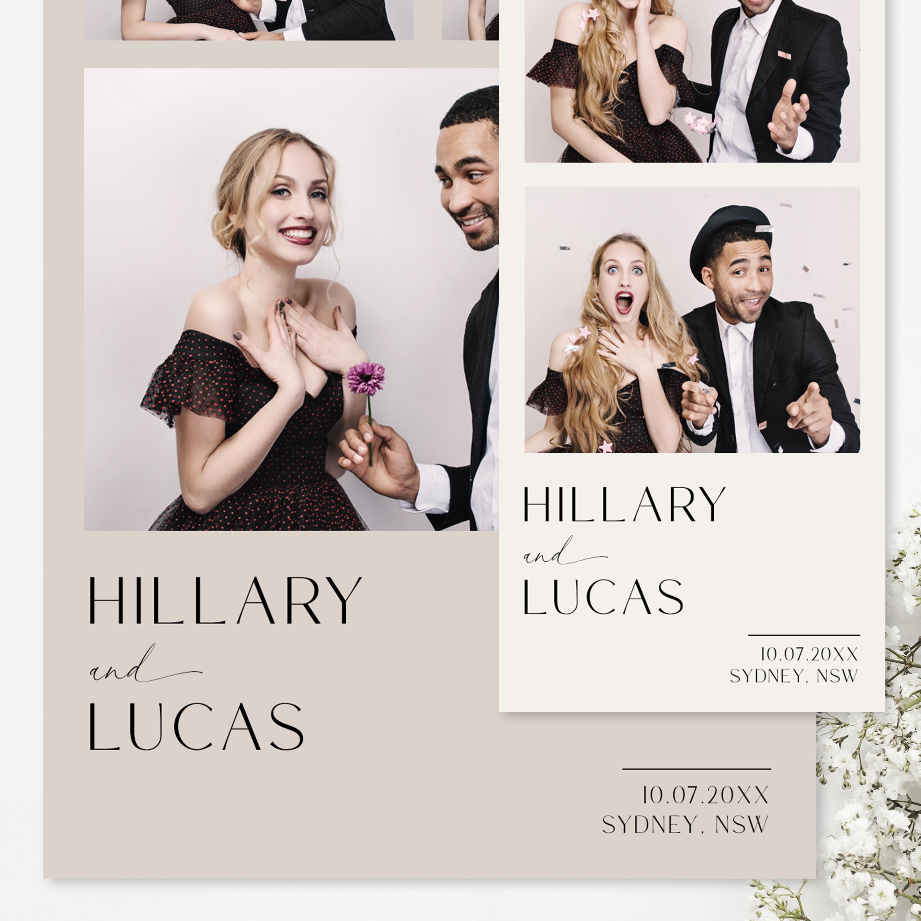 Minimal Beige Photobooth Template Elegant Classic Wedding Photo Booth ...