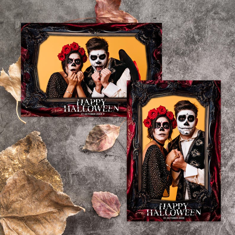 Halloween Photobooth Template Antique Frame Photo Booth Template ...