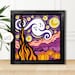 Starry Night Van Gogh Inspired Halloween Wall Art Canvas Print, Spooky ...