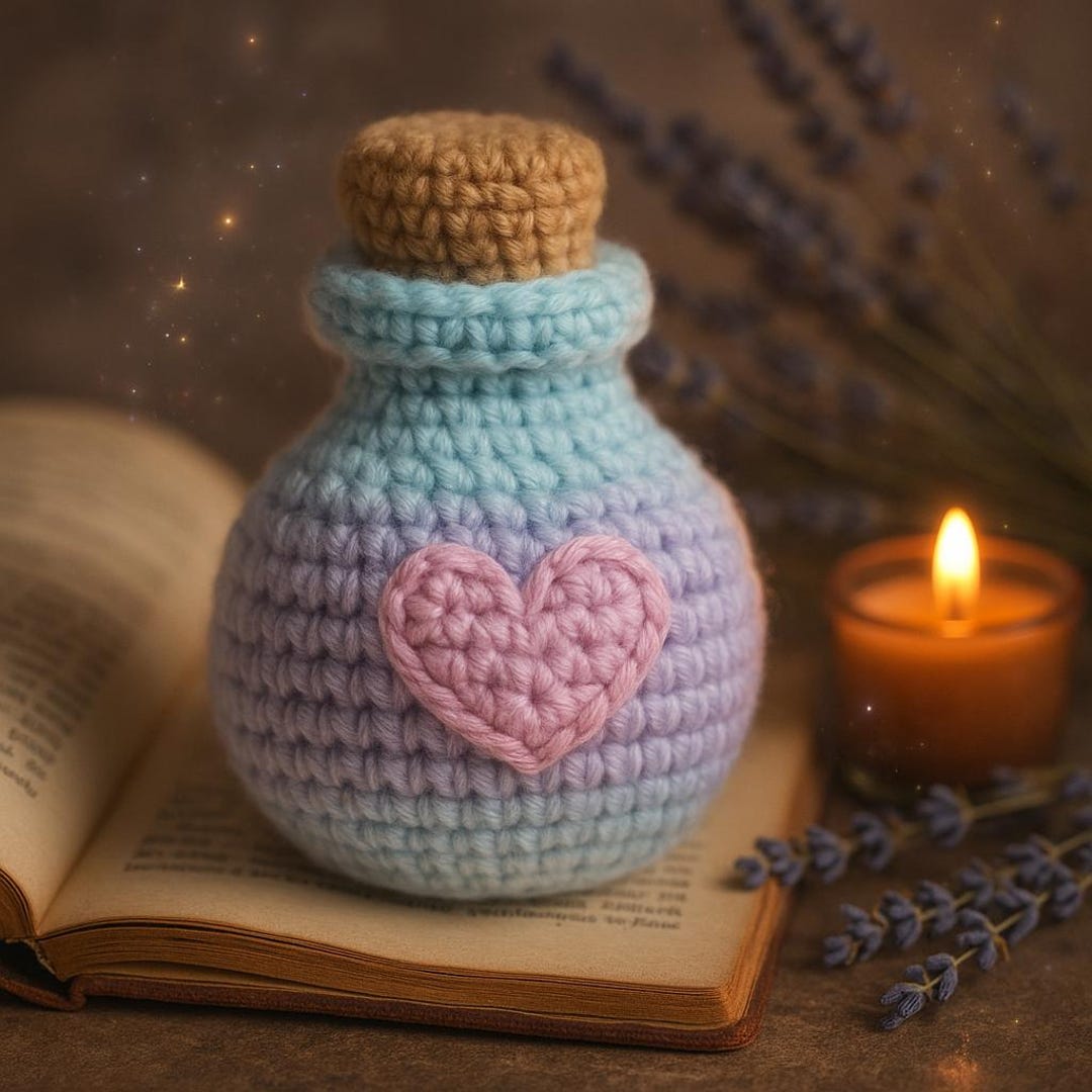 Potion Pop Plush Crochet Pattern – Mini Bottle Plushie PDF – Magical ...