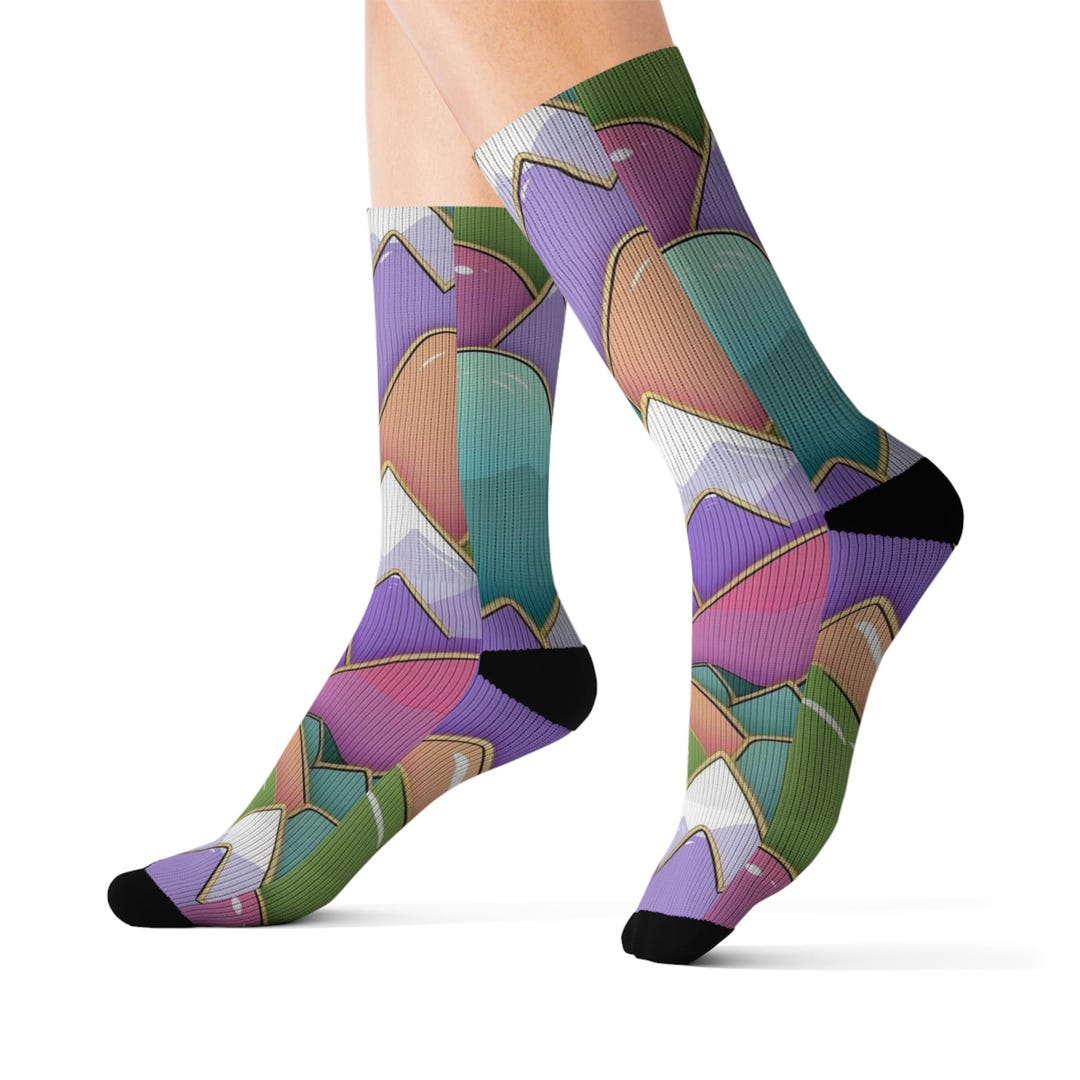Colorful Sublimation Socks, Fun Everyday Wear, Unique Gift for Friends ...