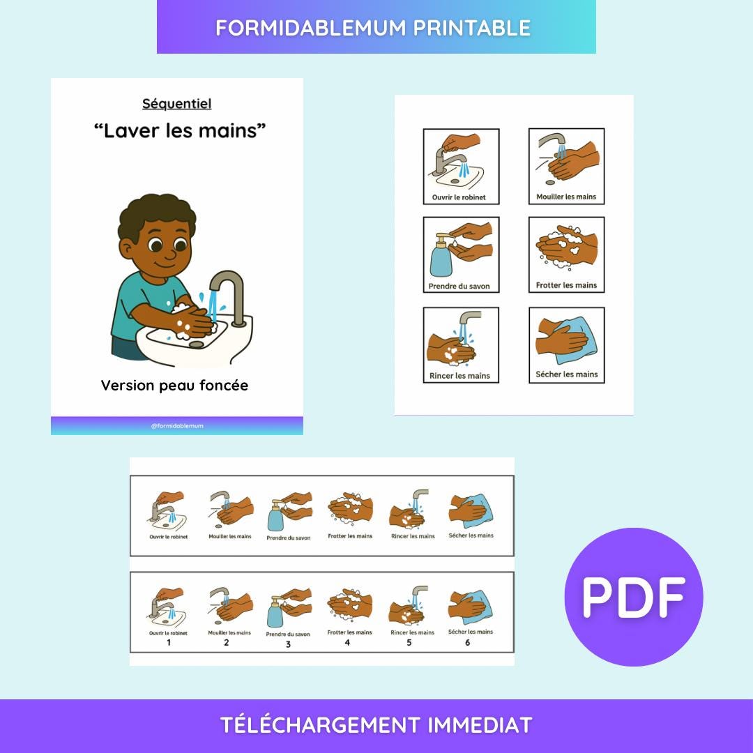 “washing Hands” Sequence — Visual Routine + Individual Pictograms ...