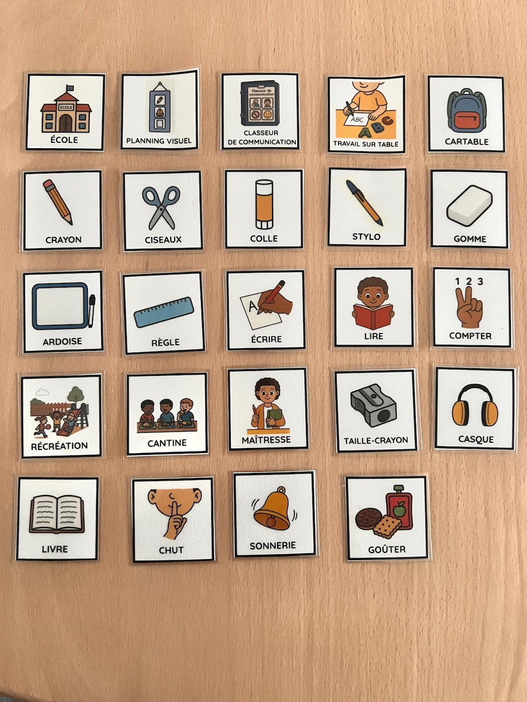 Pack 25 Pictogrammes école / Communication / Langage / TSA / Autisme ...