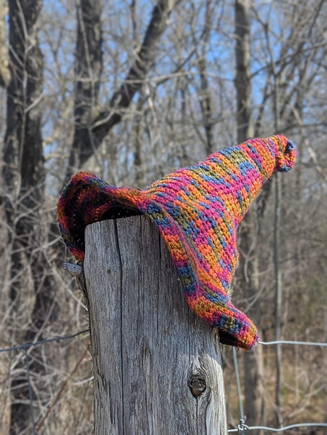 Crochet Witch Hat Wizard Hat - Fall Witch Hat - Wicca Adult Costume ...