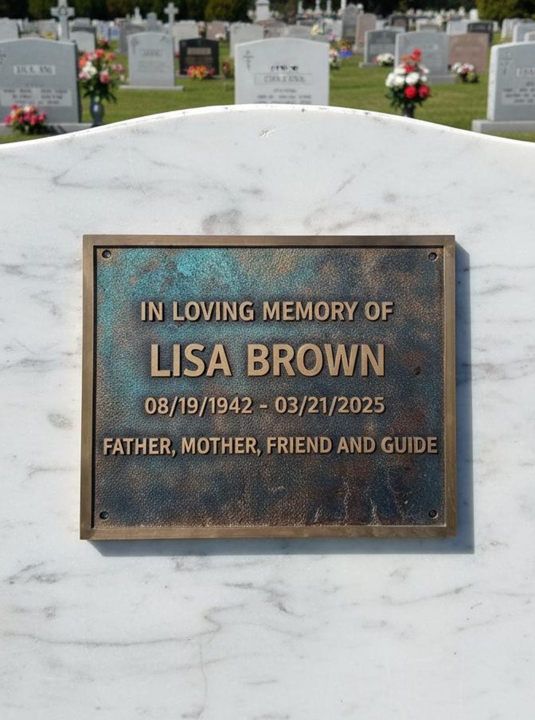 Custom Bronze Memorial Plaque – Weatherproof Outdoor, Grave Marker ...
