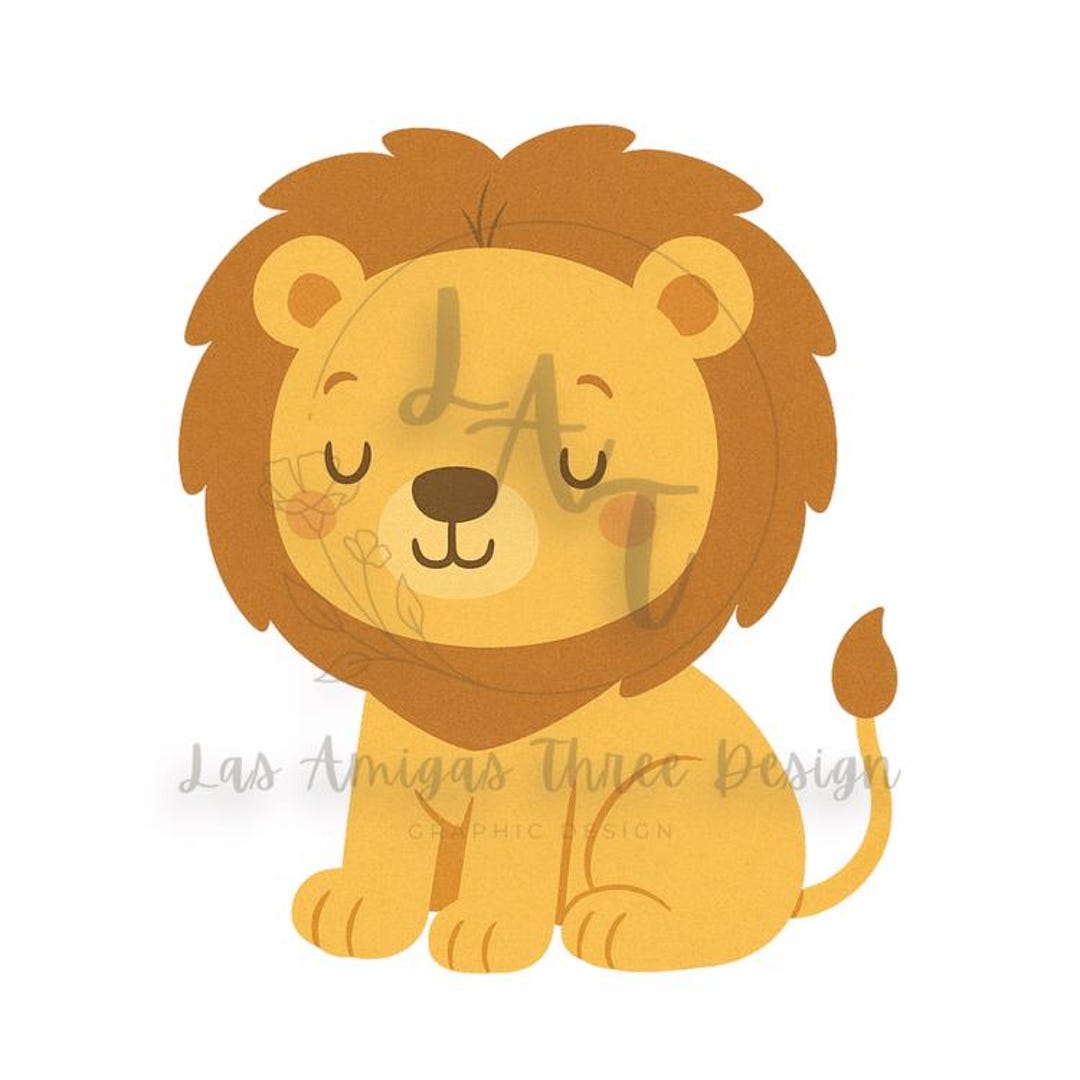 Cute Cartoon Lion Clipart Collection - Perfect for Jungle Nursery Decor ...