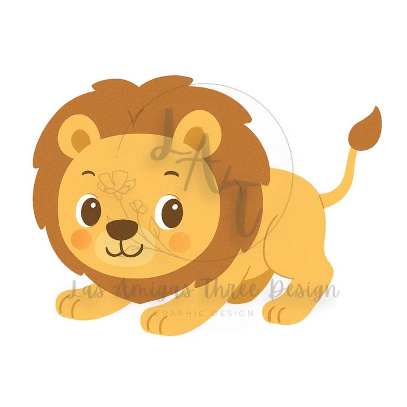 Cute Cartoon Lion Clipart Collection - Perfect for Jungle Nursery Decor ...