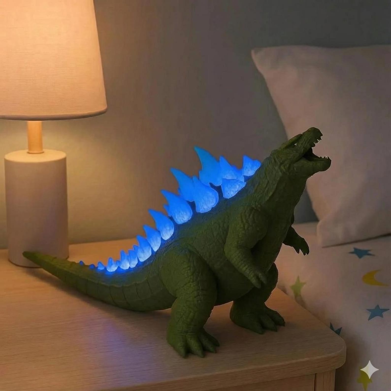 Godzilla Night Light 3D Printed Colour Changing LED Kaiju Lamp With ...
