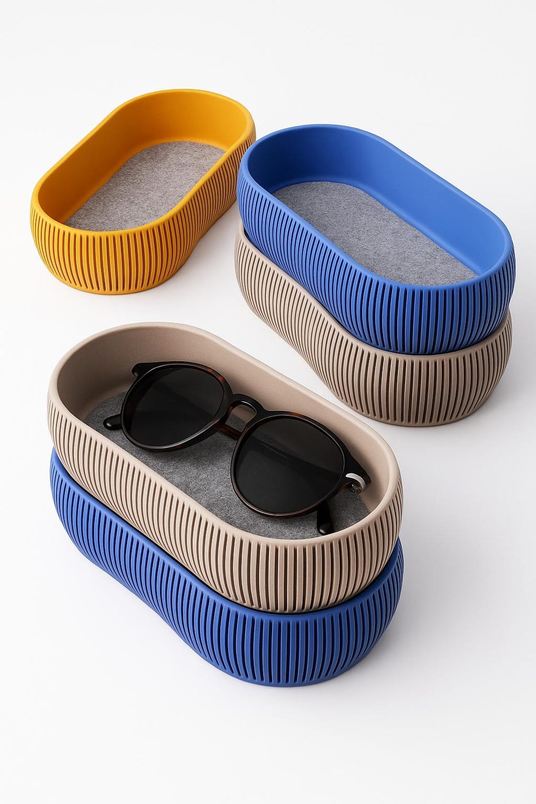 Stackable Glasses Tray, Spectacle Storage Case, Sunglasses Holder ...