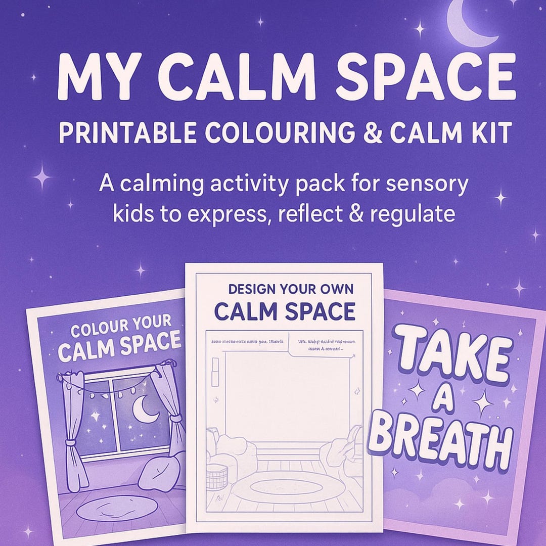 Calm Space Colouring Pages for Kids | Printable Sensory Activity Pack ...