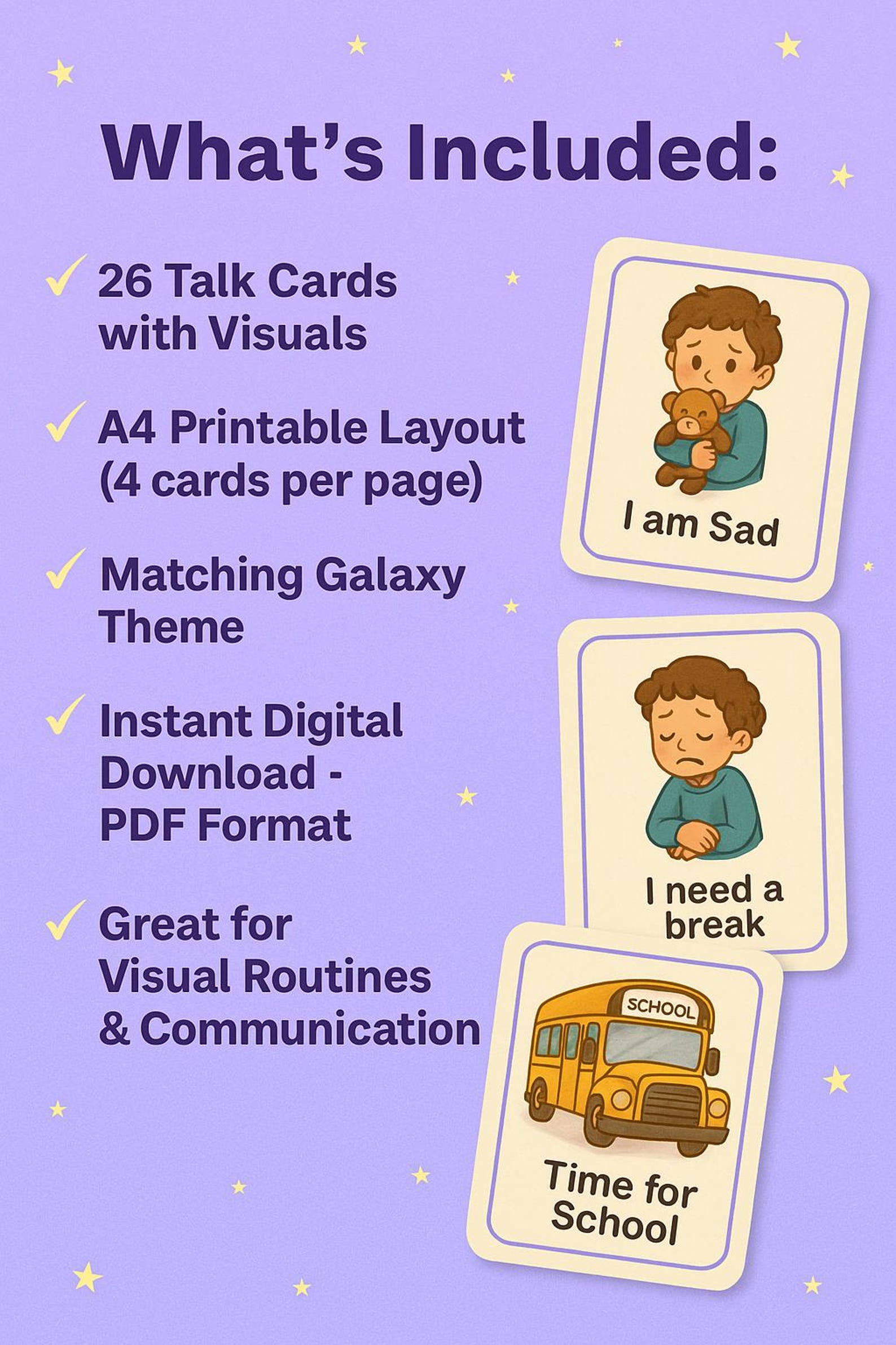 26 Sensory Kidz TALK CARDS – Printable Pecs-style Communication Cards ...