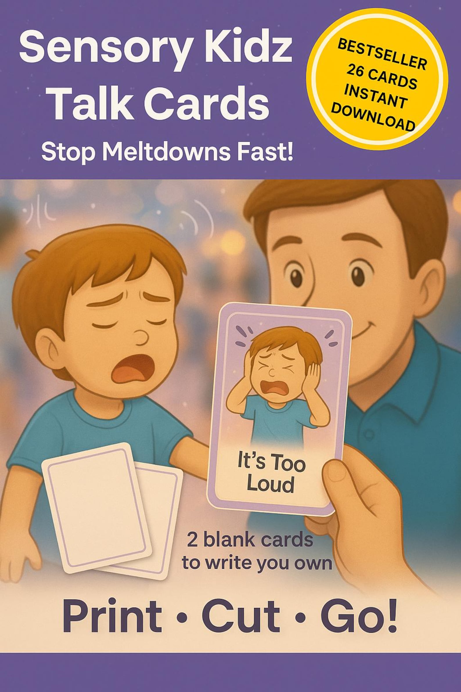 26 Sensory Kidz TALK CARDS – Printable Pecs-style Communication Cards ...