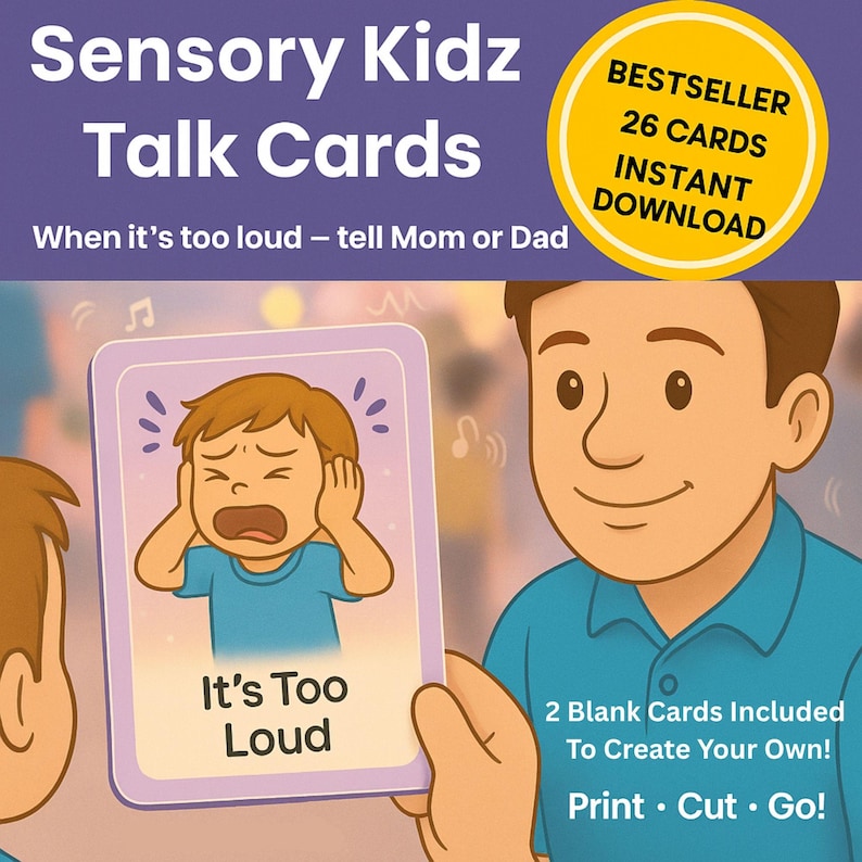 26 Sensory Kidz TALK CARDS – Printable Pecs-style Communication Cards ...