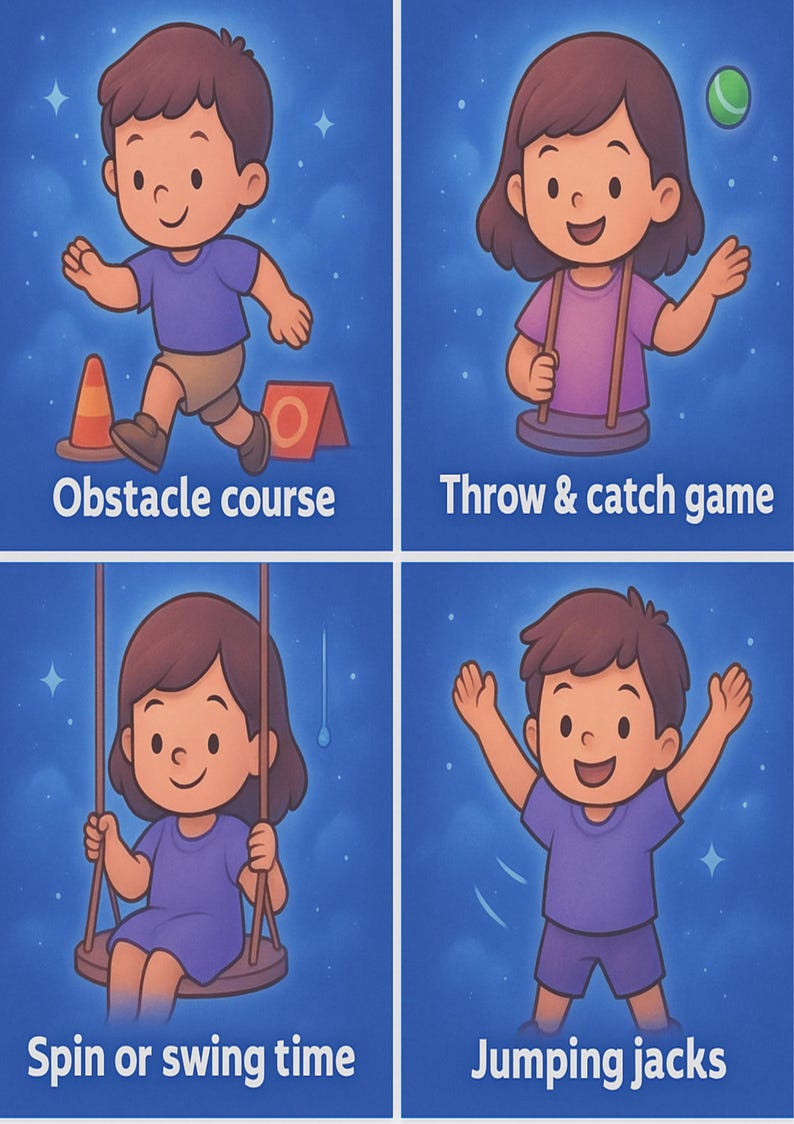 Autism Visual Choice Cards: Sensory Calm & Active Activities (PDF ...