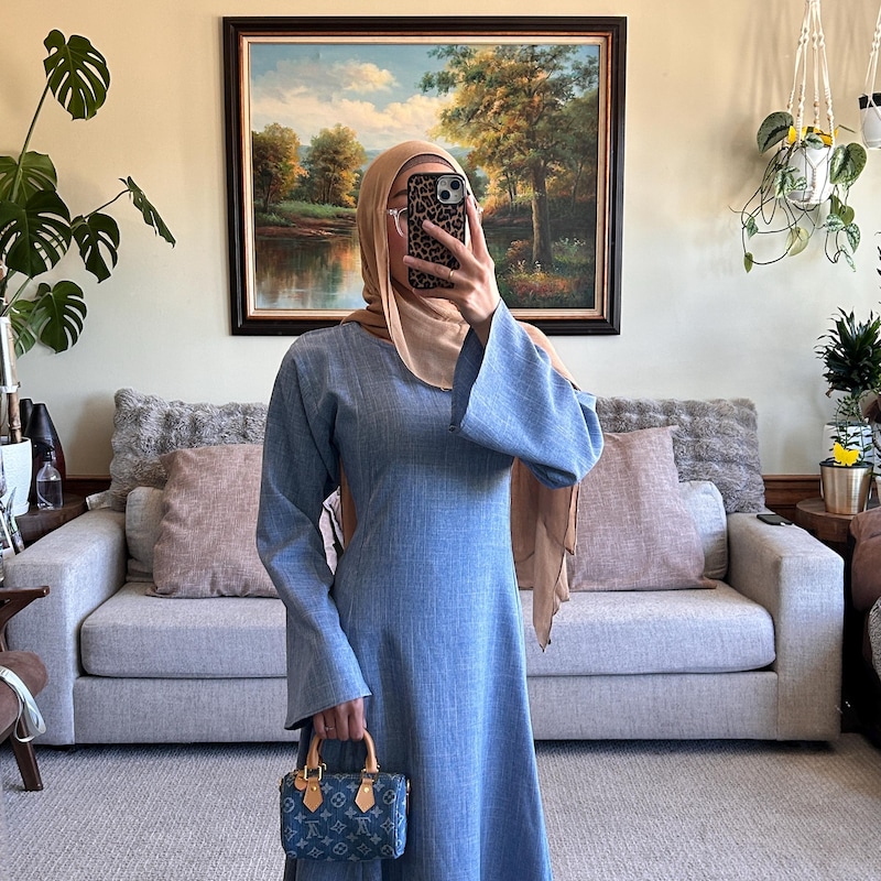 Linen Natural Abaya - Etsy