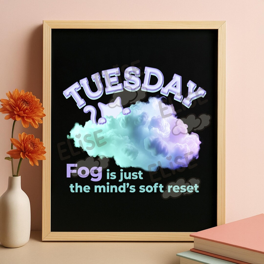 Tuesday Printable Wall Art – Minimal Aesthetic Quote Poster – Digital ...