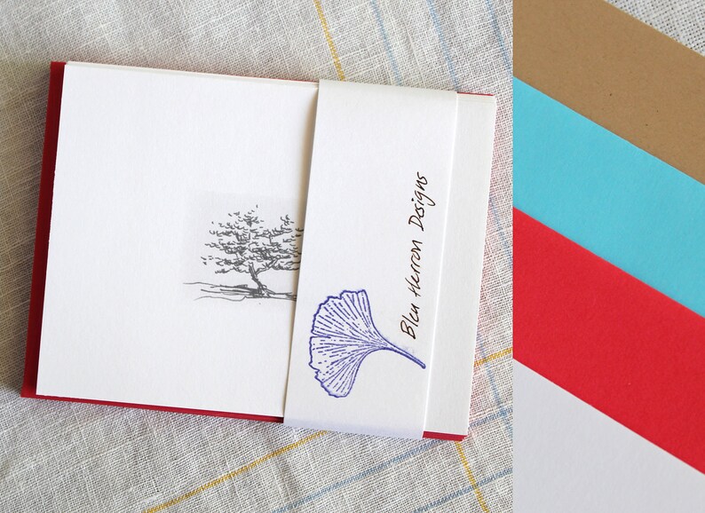Card Set Trees Set of 8 Sketch Art Cards - Etsy