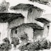Italian Landscape Ink Wash Village Ink Drawing Art Print - Etsy