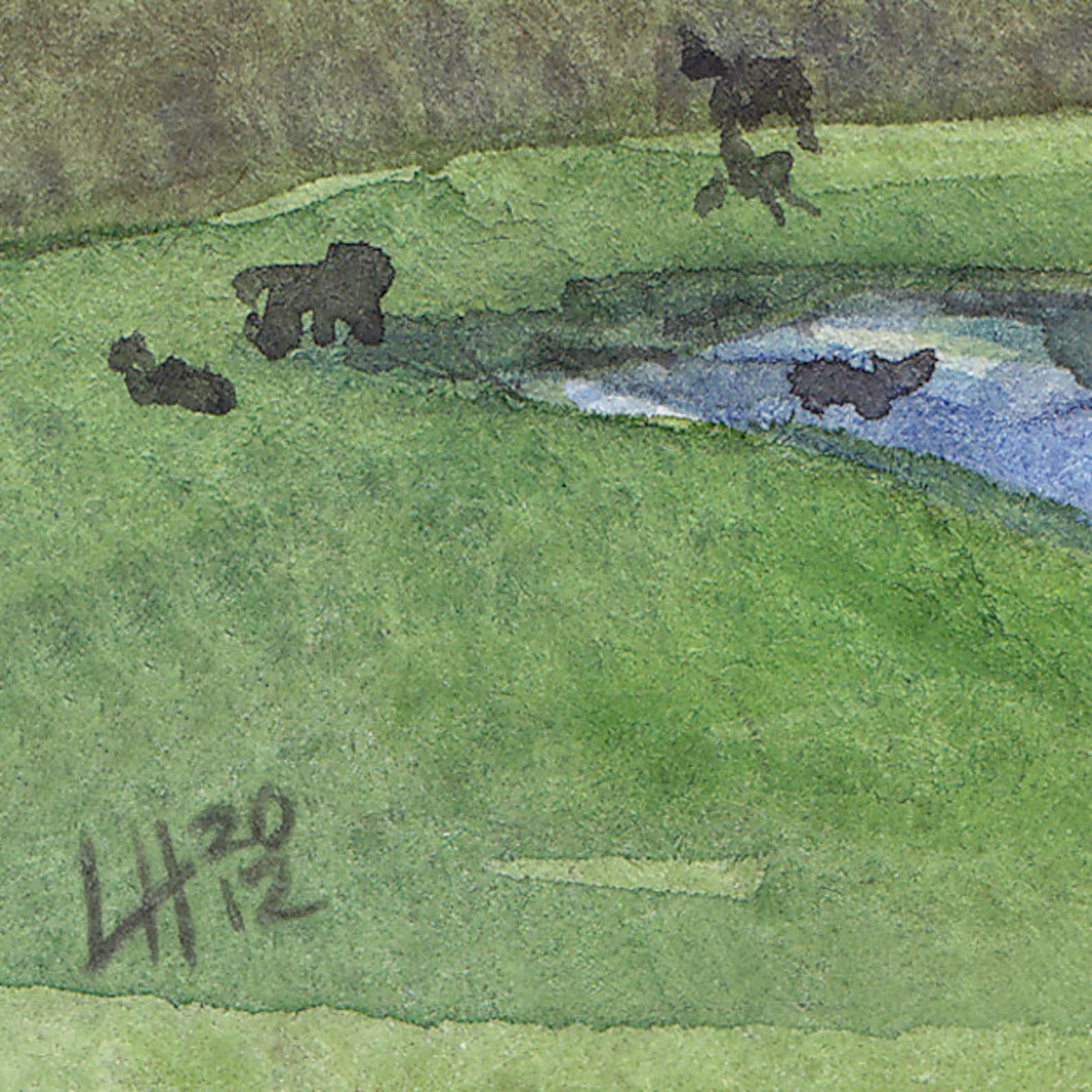 Watercolor Landscape- Flint Hills Pasture- Art Print - Etsy