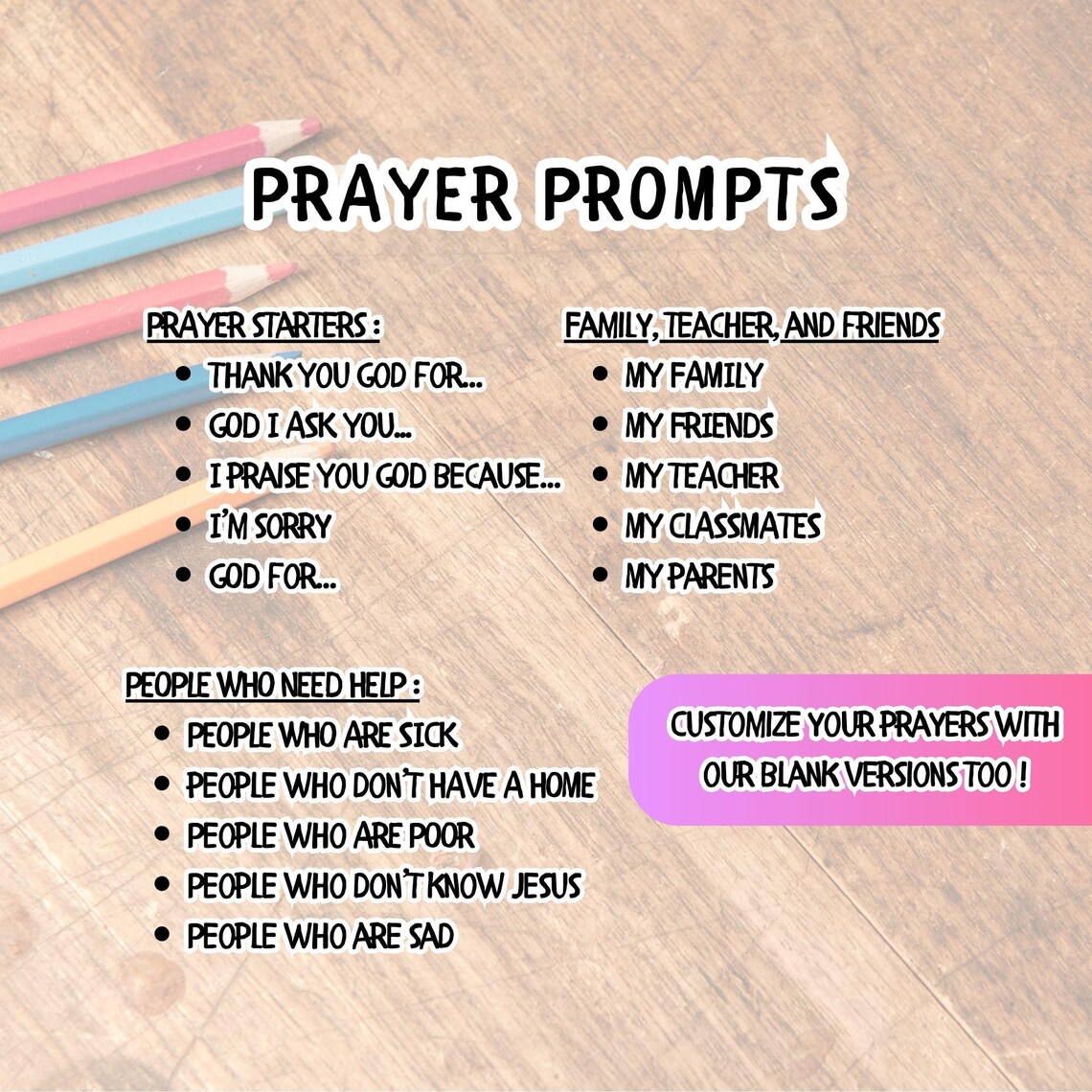 Prayer Flower Craft for Kids - Christian Printable Activity, Sunday ...