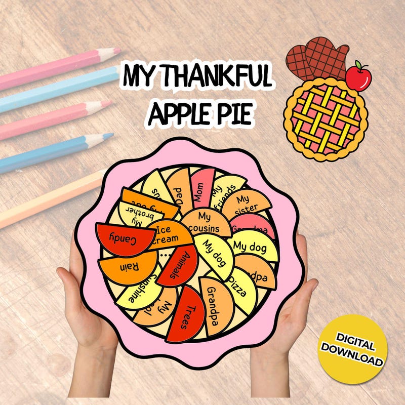 Gratitude Pie Craft - Etsy