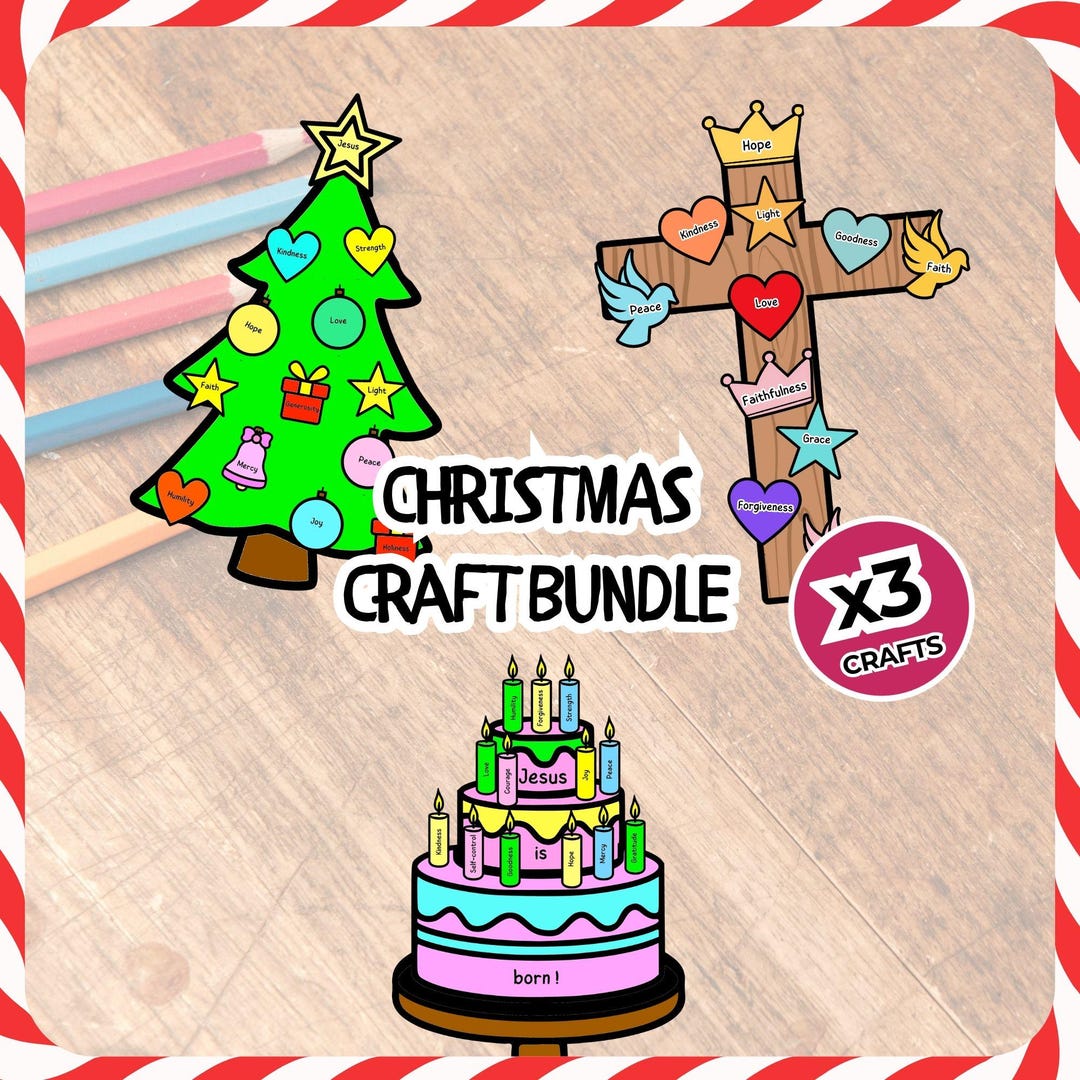 Christmas Nativity Craft Bundle – Printable Sunday School Activities ...