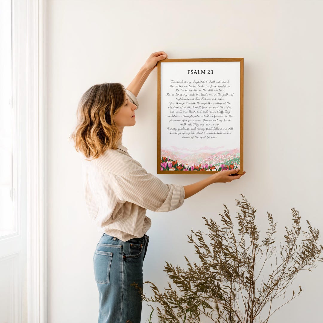 Psalm 23 Wall Art - Christian Printable Download | Bible Verse Poster ...