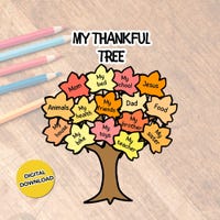 Grateful Tree Printable, Gratitude Tree Poster Printable Template ...