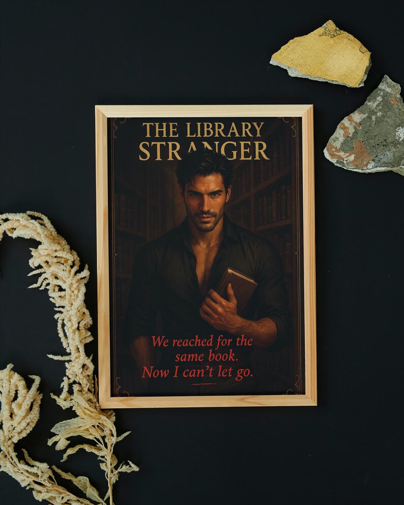Dark Romance Library Print: the Library Stranger (JPG & PDF Digital Download A3 300 DPI) - Etsy