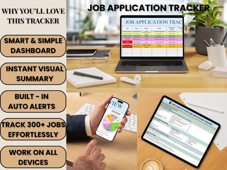 Excel Job Application Tracker | Job Search Planner Spreadsheet | Career ...