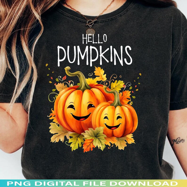 Hello Fall PNG Bundle, Halloween Cow Spooky Pumpkin, ASL Sign Language ...