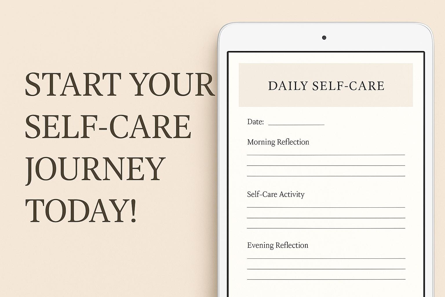 Daily Self-care Journal – 30-day Digital Planner for Women | Printable ...