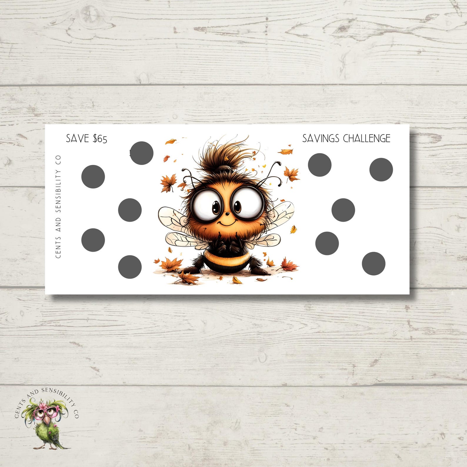Bumble Bee Savings Challenge Tracker | Cash Budgeting Scratch and Save ...