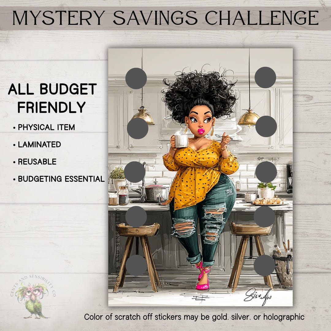 Laminated Mystery Savings Challenge | Home Chef Budget Tracker - Etsy