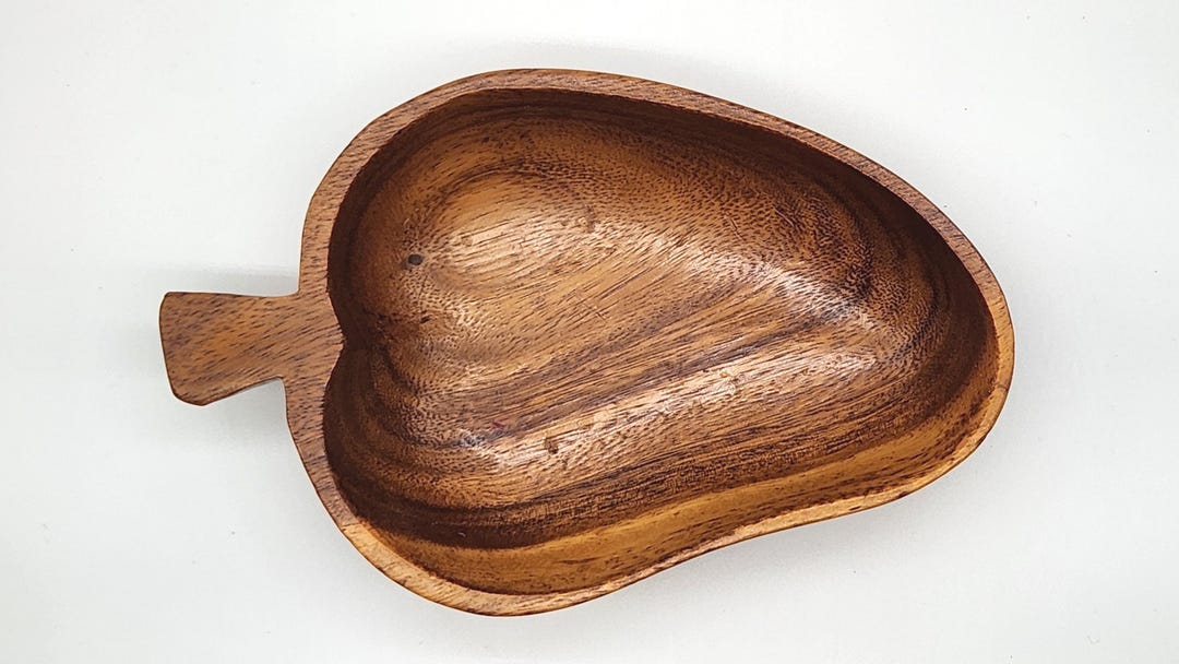 SIGNED Vintage Monkey Pod Pepper-shaped Wood Bowl From Kauai Hardwoods ...