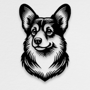 corgi drawing head