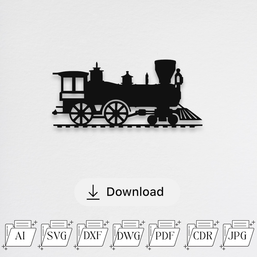 Vintage Train SVG DXF | Laser Cut Files, CNC Router (digital Download ...