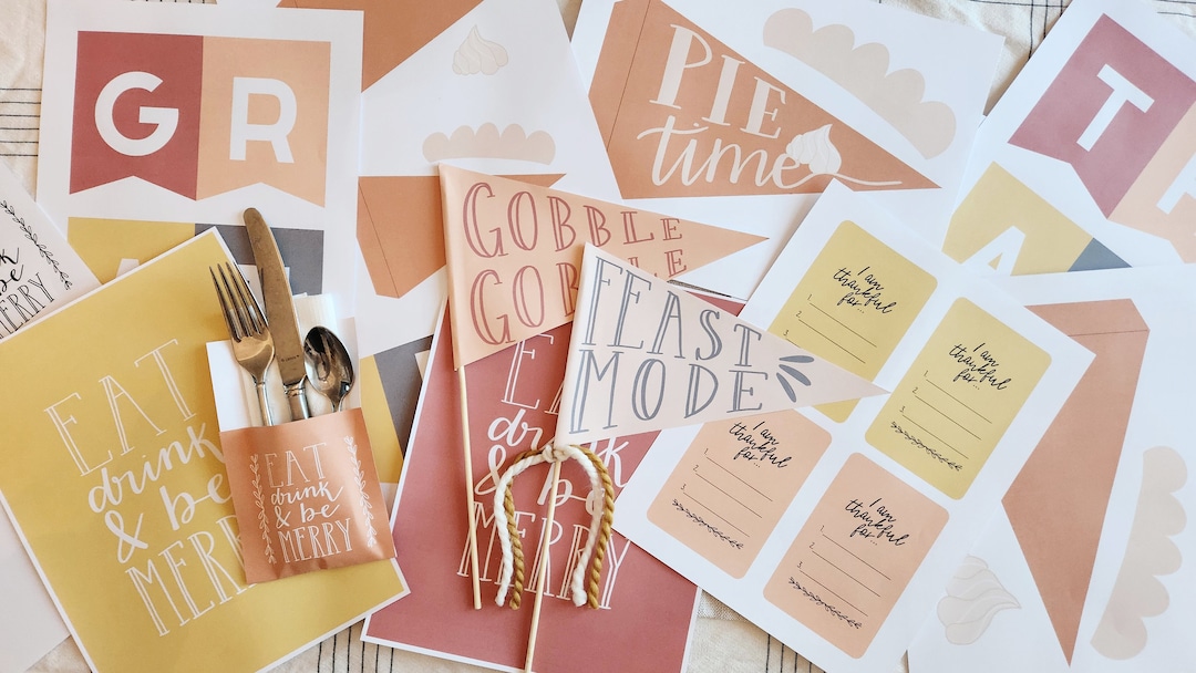 Thanksgiving Decor // Printable Bundle - Etsy