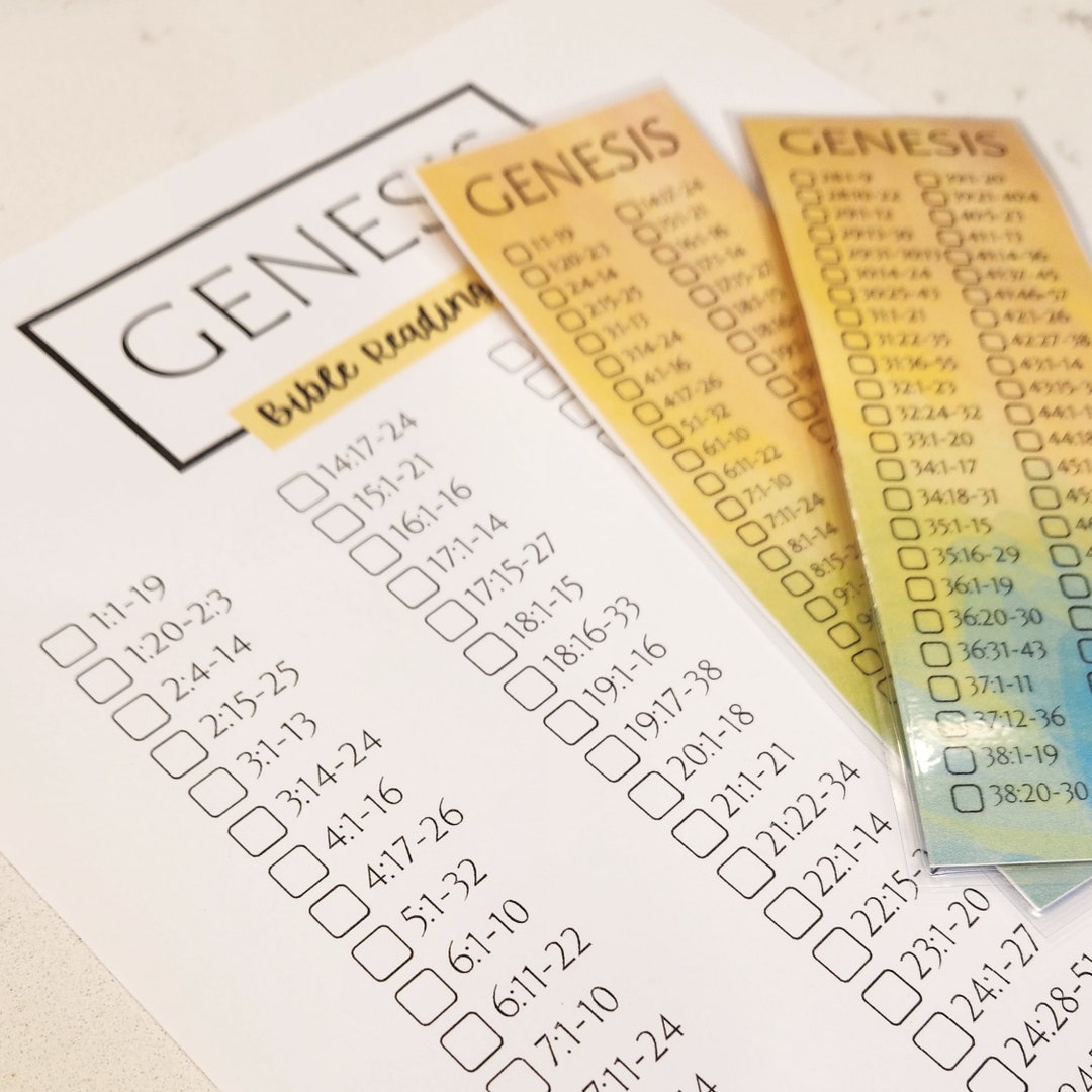 Kids Bible Reading Plan Genesis - Etsy