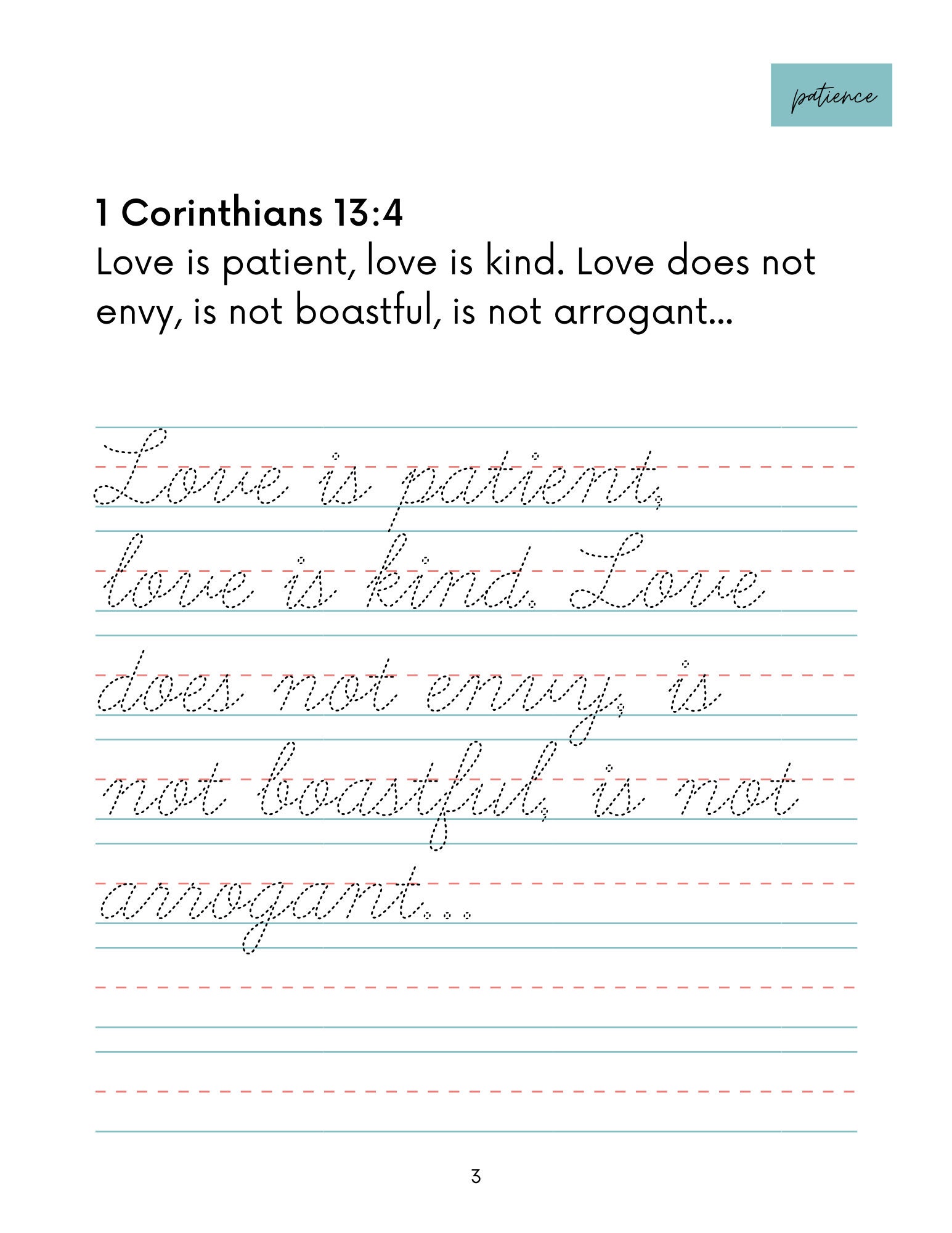 Cursive Scripture Copywork by Character Traits - Etsy