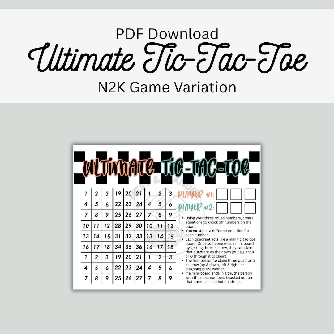 Ultimate Tic-tac-toe Math Game | National Number Knockout Inspired ...